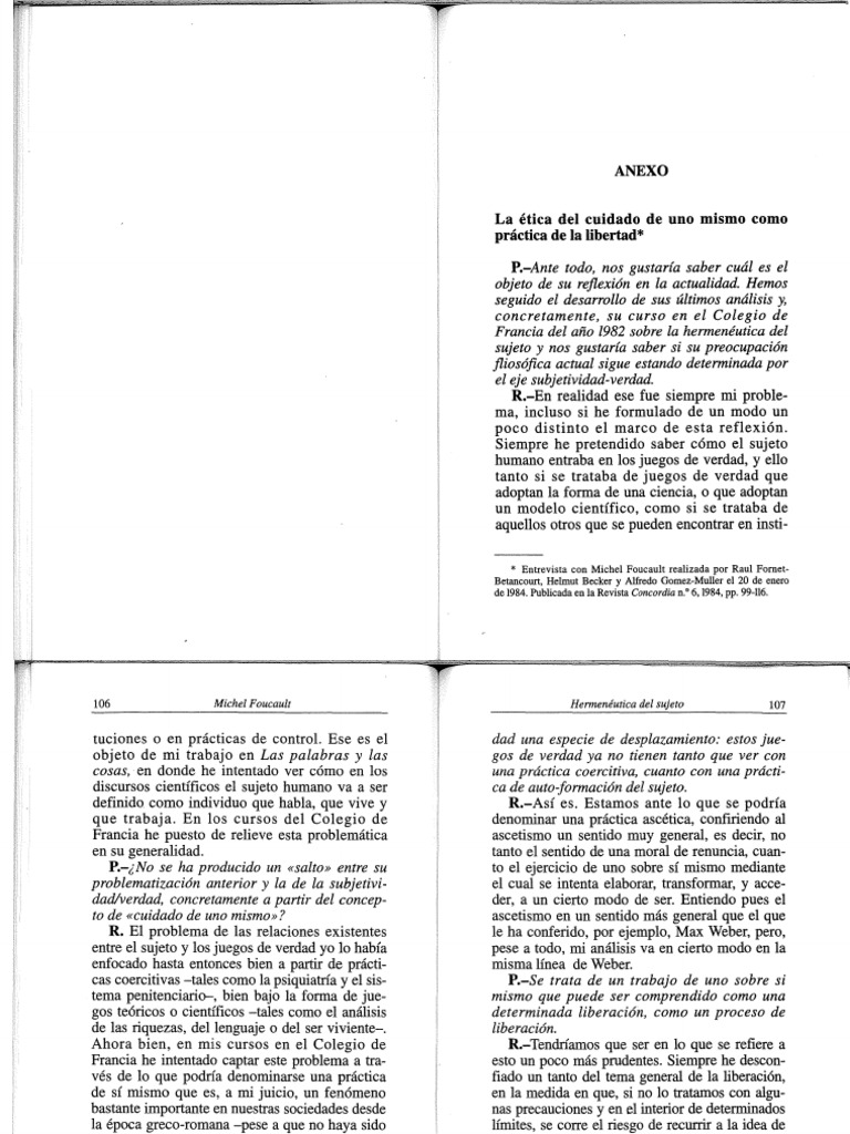 Anexo F | PDF | Verdad | Michel Foucault