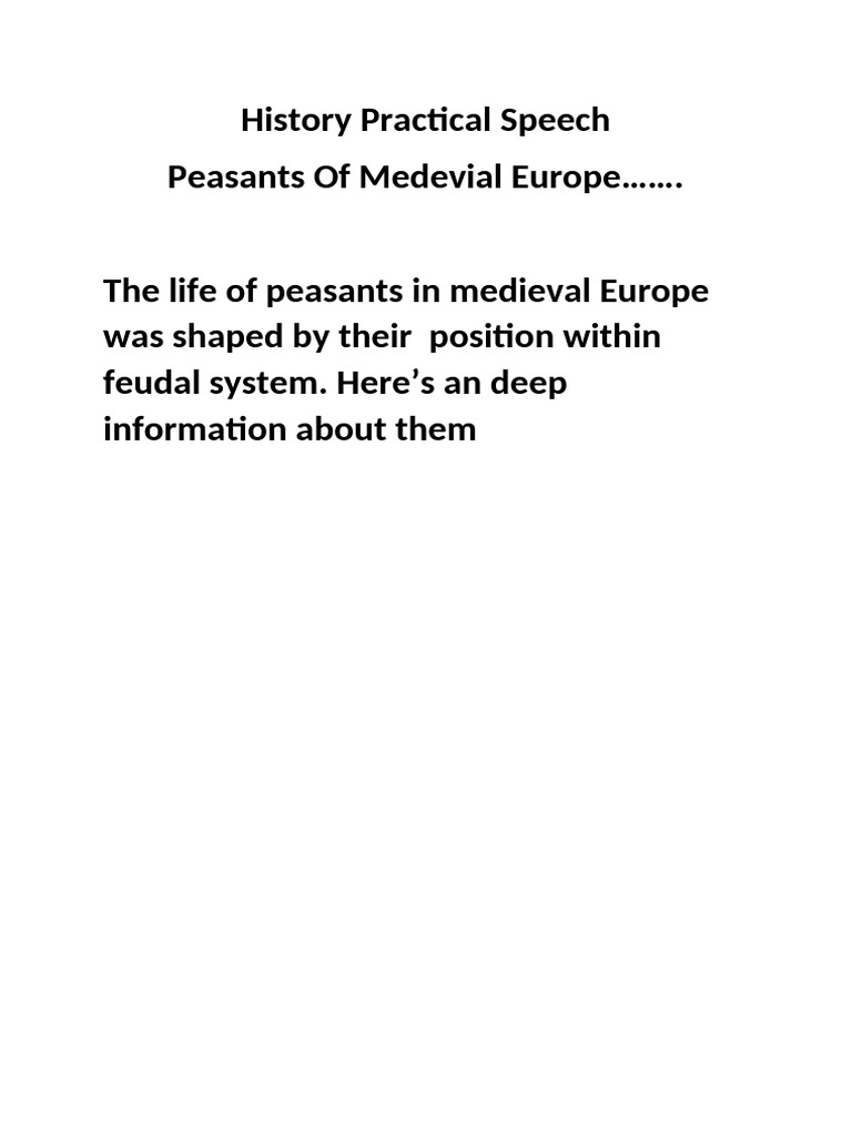 History Practical Speech | PDF