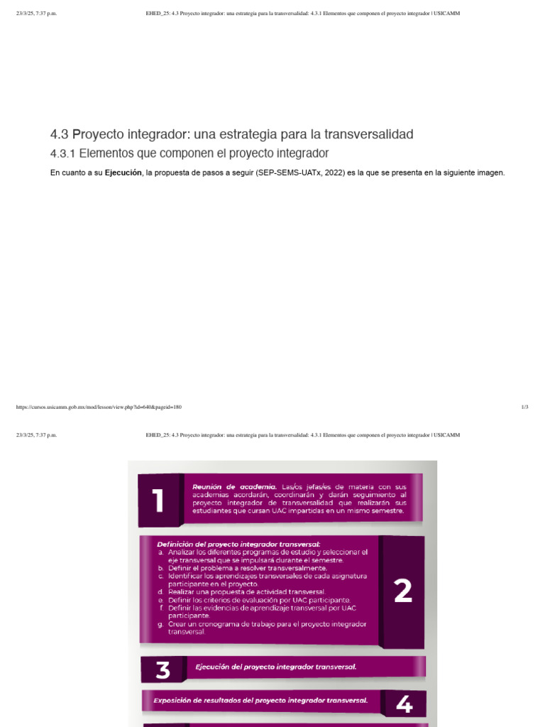 EHED - 25 - 4.3 Proyecto Integrador - Una Estrategia para La Transversalidad - 4.3.1 Elementos ...