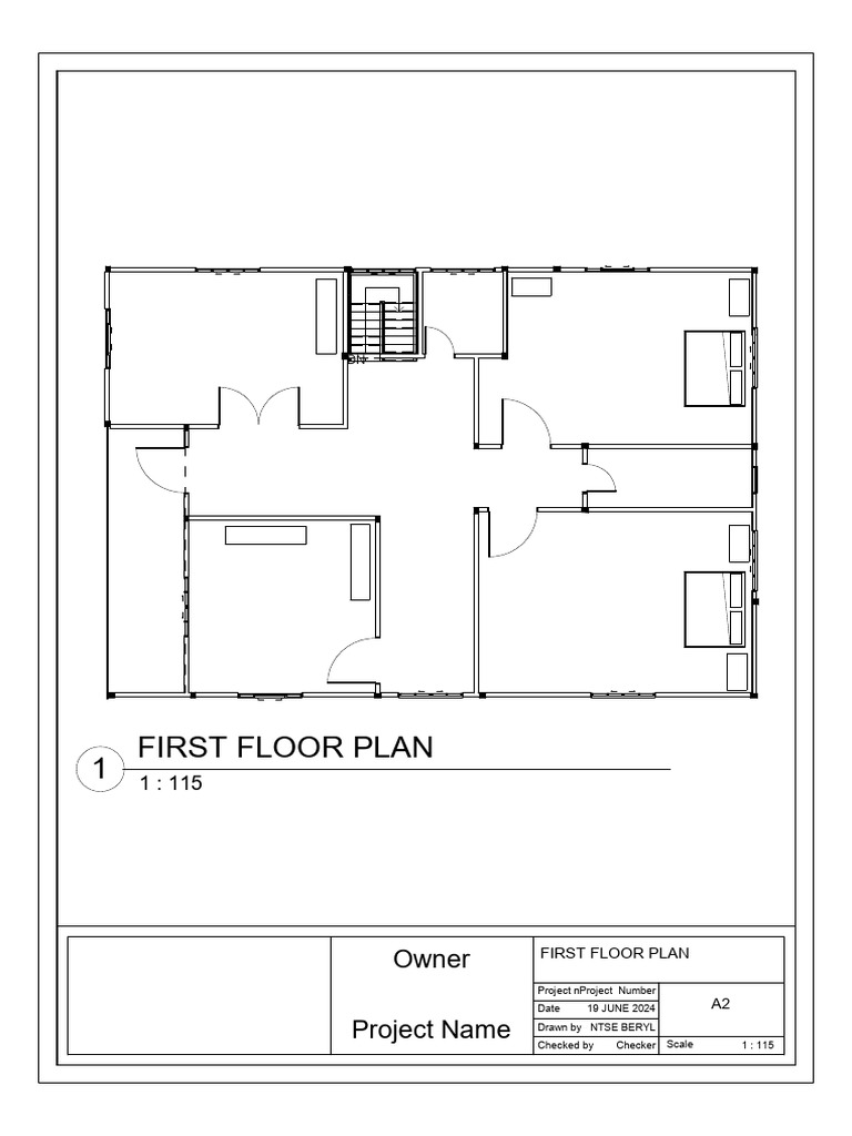 Beryl Revit - Sheet - A2 - First Floor Plan - 064729 | PDF