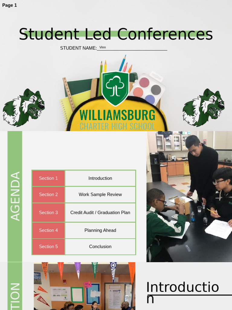 Student Led Conferences Template SY24-25 | PDF