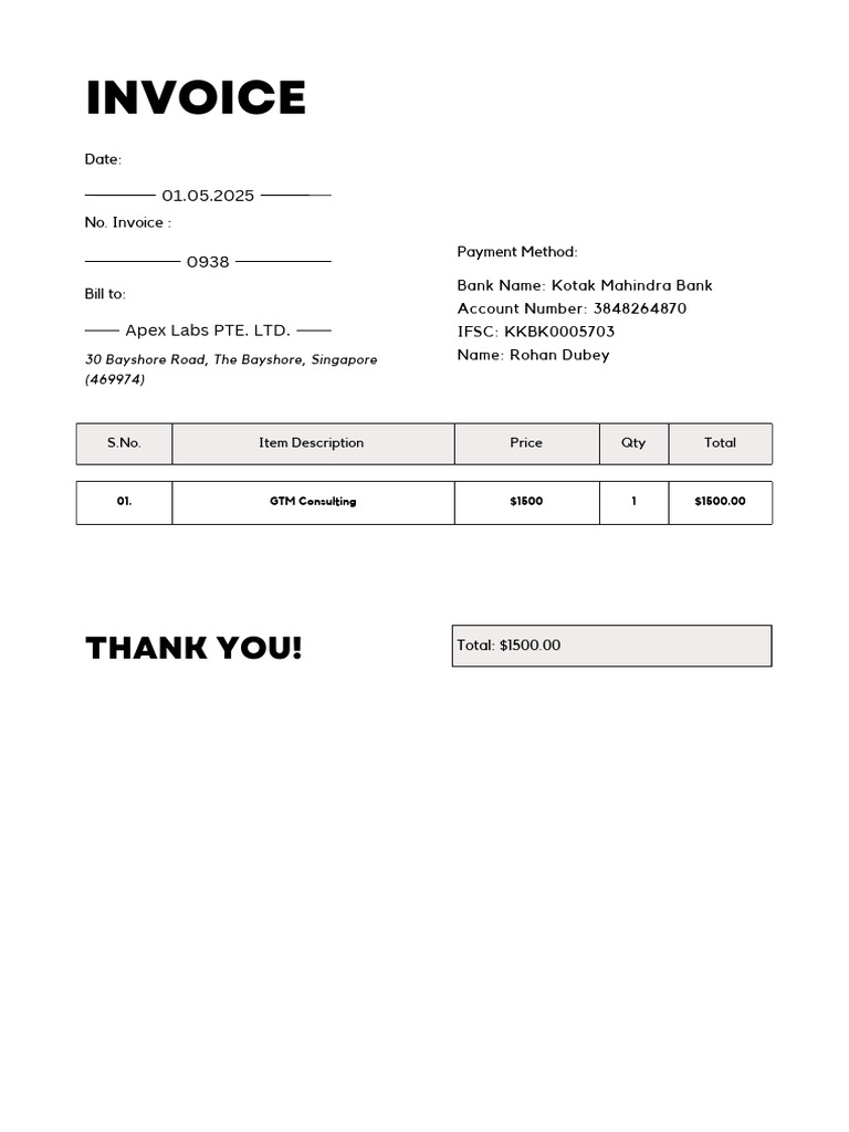 Invoice April 2025 | PDF