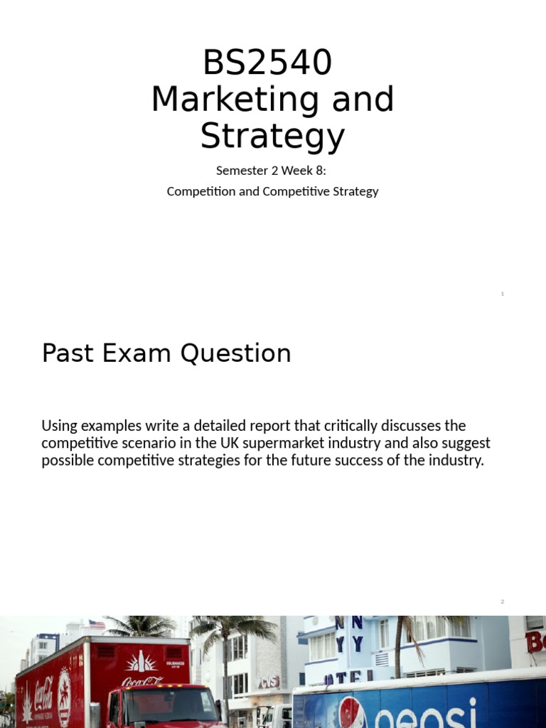 Semester 2 Week 8 Competition and Competitive Strategies UPLOAD | PDF | Strategic Management ...