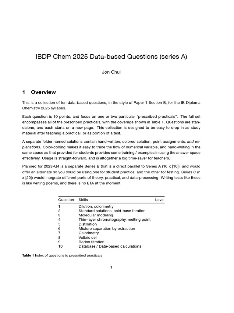 IBDP-chem-P1B-A v1 - 02 Questions | PDF | Titration | Chemistry