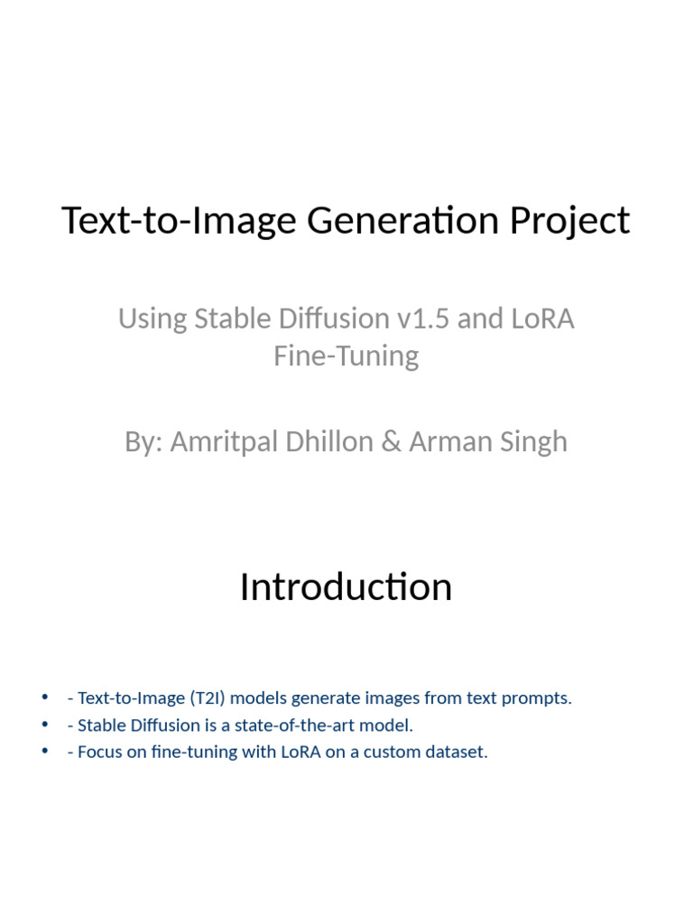 Text To Image Project Presentation | PDF