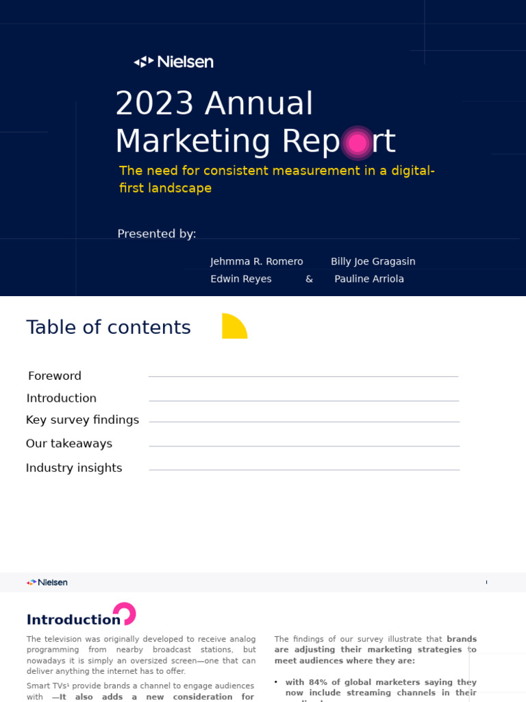 BUSN 733 - Final Team Presentation - Nielsen | PDF | Advertising | Marketing