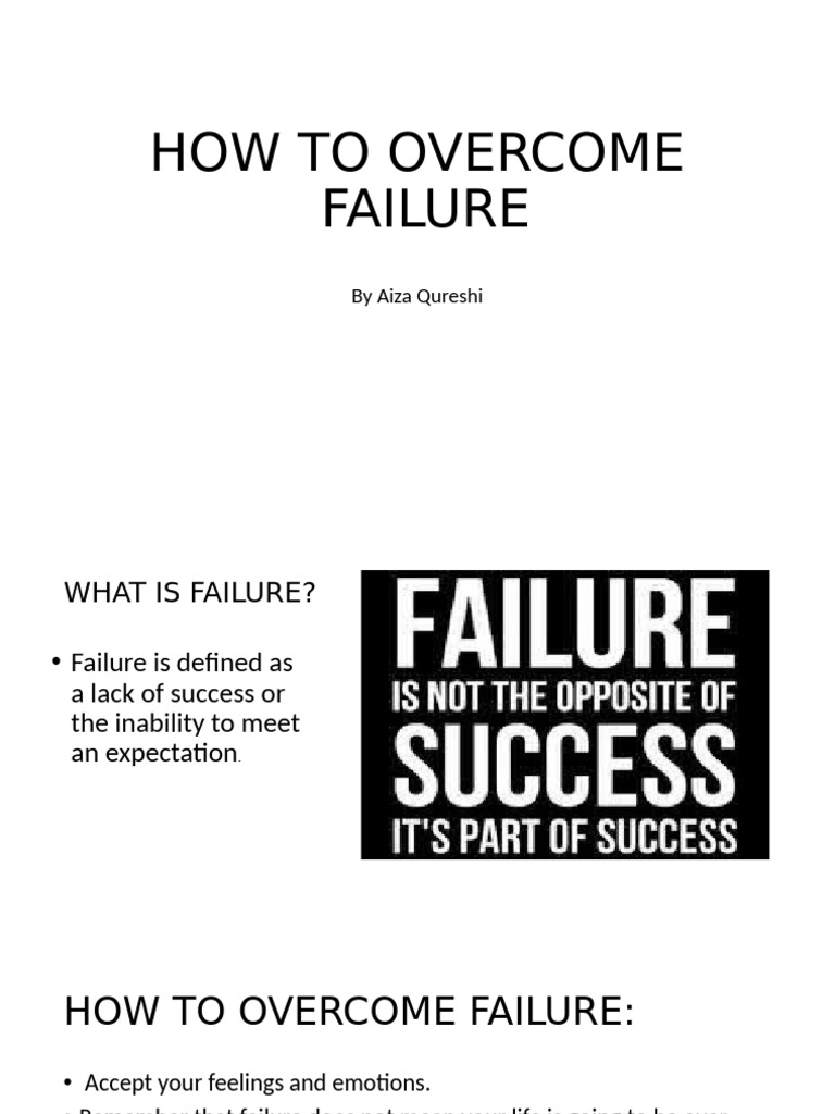 How To Overcome Failure | PDF