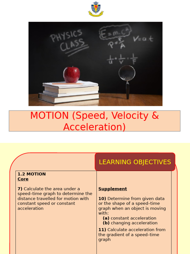 Physics 2 - 1.2 Motion (Speed Time Graph) | PDF | Acceleration | Speed