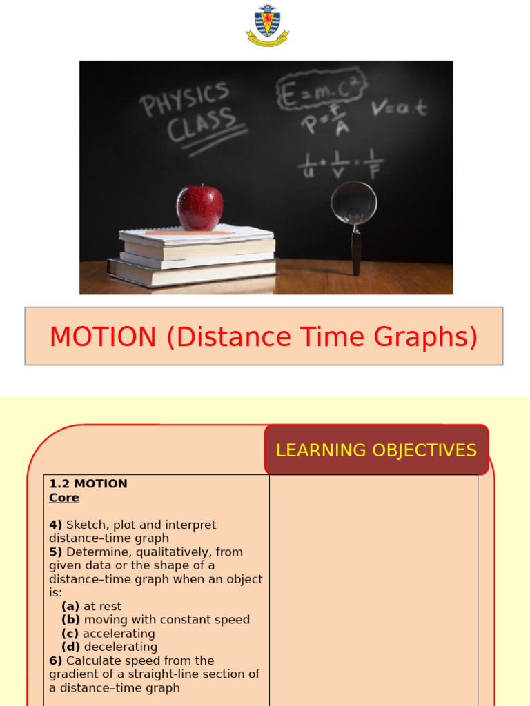 Physics 2 - 1.2 Motion (Distance Time Graphs) | PDF