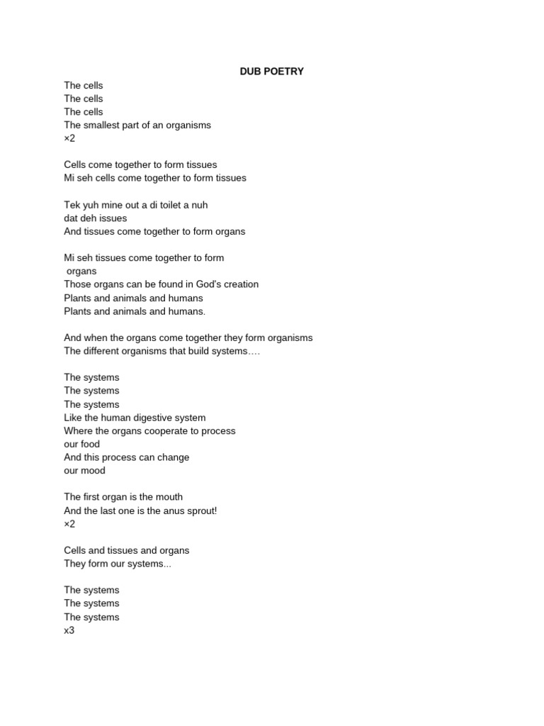 Dub Poetry | PDF