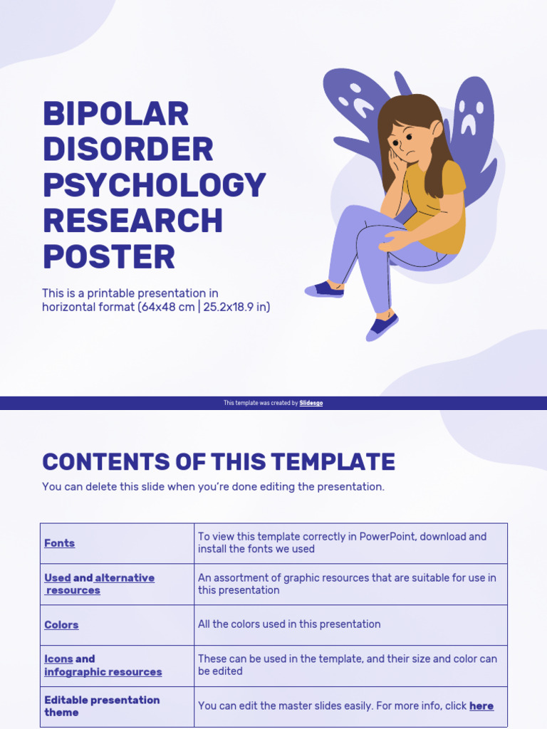 Bipolar Disorder Psychology Research Poster by Slidesgo | PDF | Planets ...