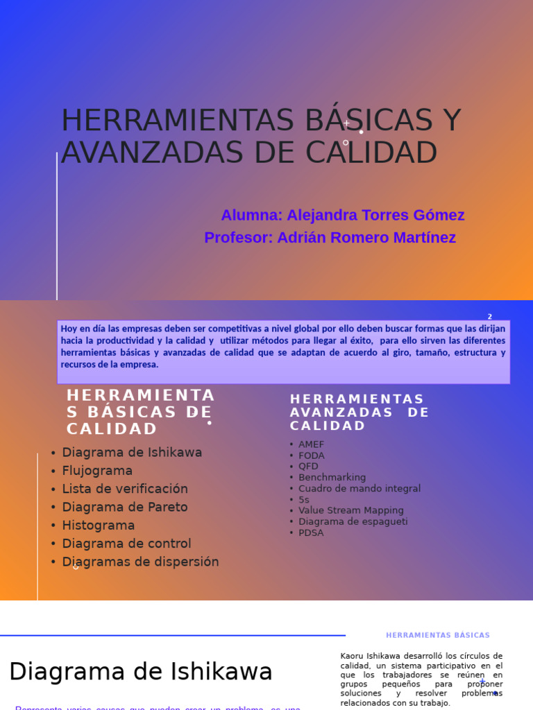 Herramientas de Calidad: Básicas y Avanzadas | PDF | Business ...