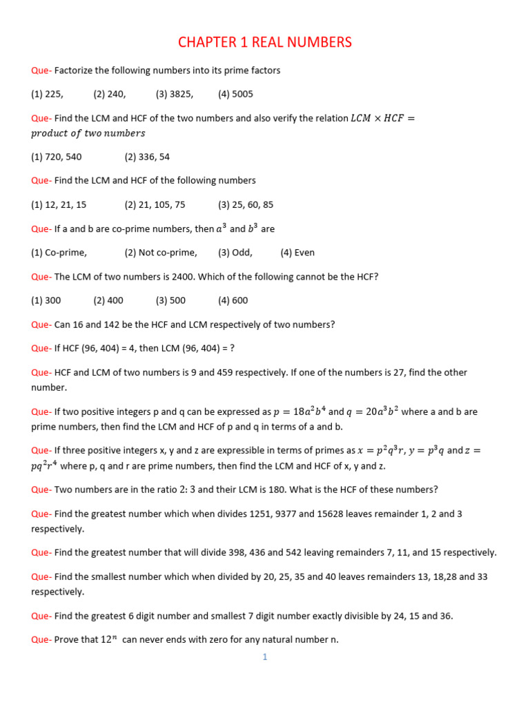 Class 10th Chapterwise Question Collection | PDF | Polynomial ...