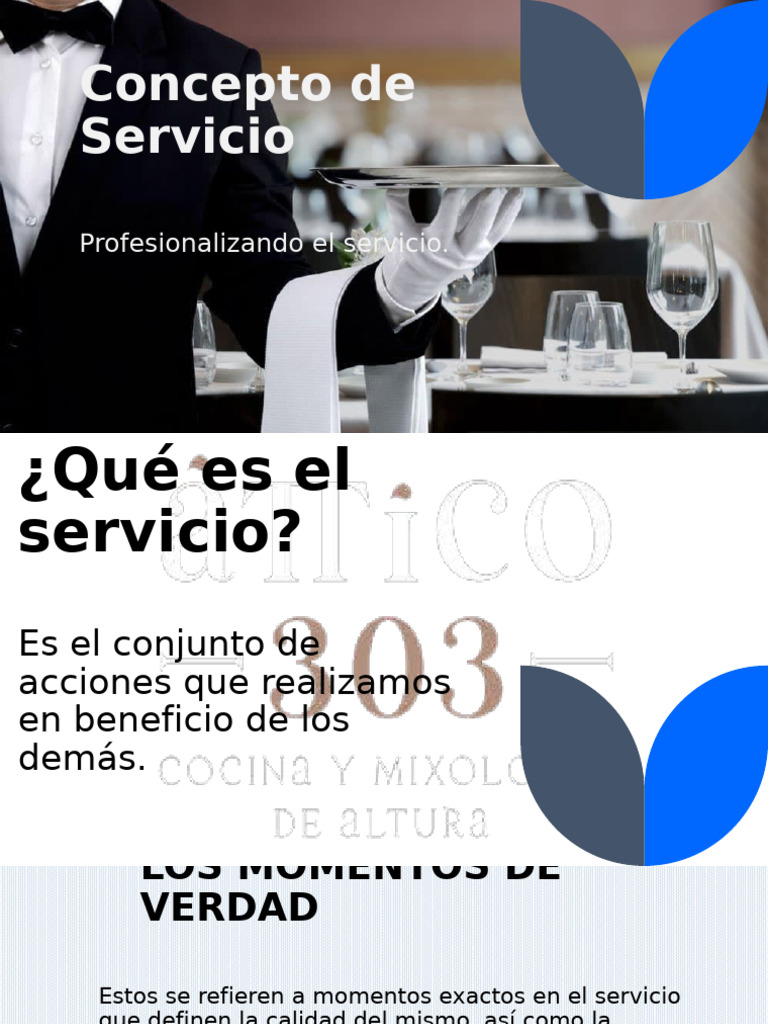 Concepto de Servicio (Curso) | PDF | Camareros