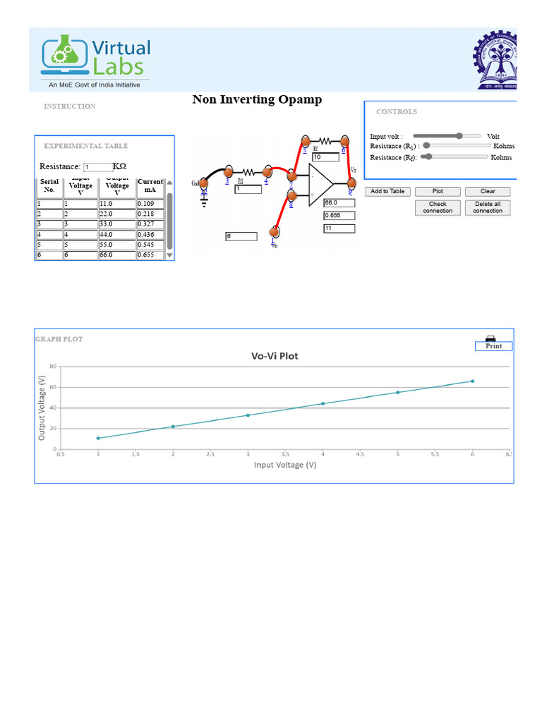 Non Inverting Operational Amplifier | PDF