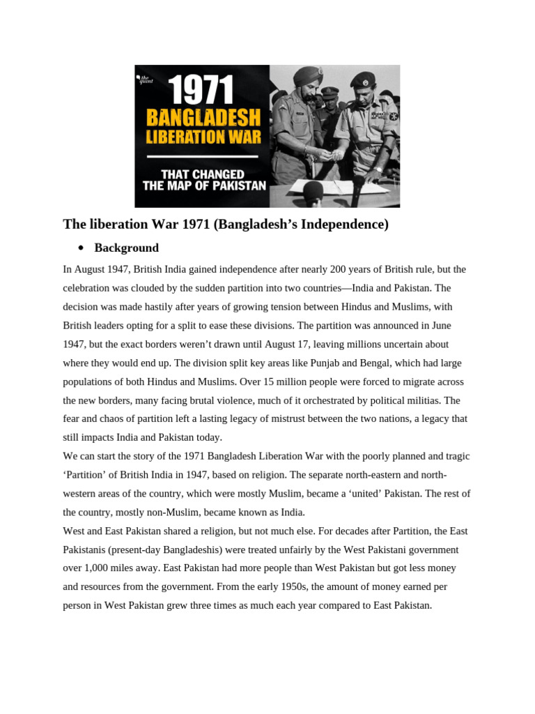 The Liberation War 1971-1 | PDF | Pakistan | South Asia