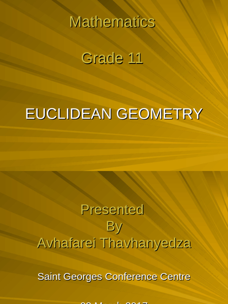 GR 11 Euclidean Geometry March 2017 | PDF | Circle | Perpendicular