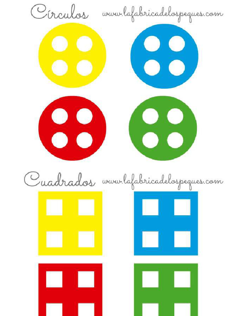 Círculos Imprimibles Gomets Colores Básicos | PDF