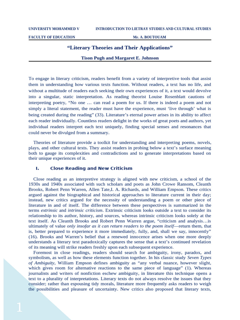 Literary Theories and Their Applications-LS-CS | PDF | Deconstruction ...