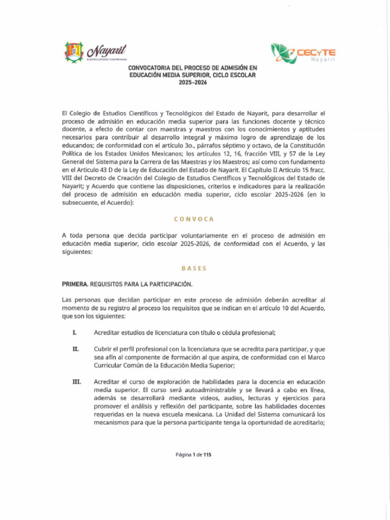 Aems Cecyte NT | PDF | Educación Secundaria