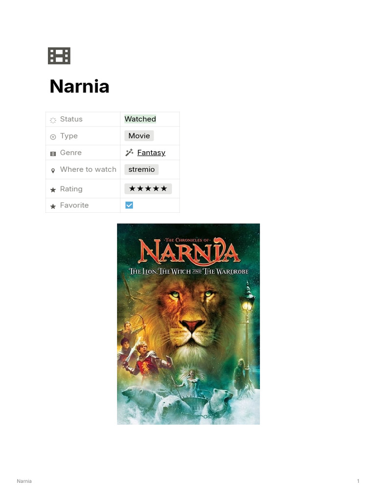 Narnia | PDF