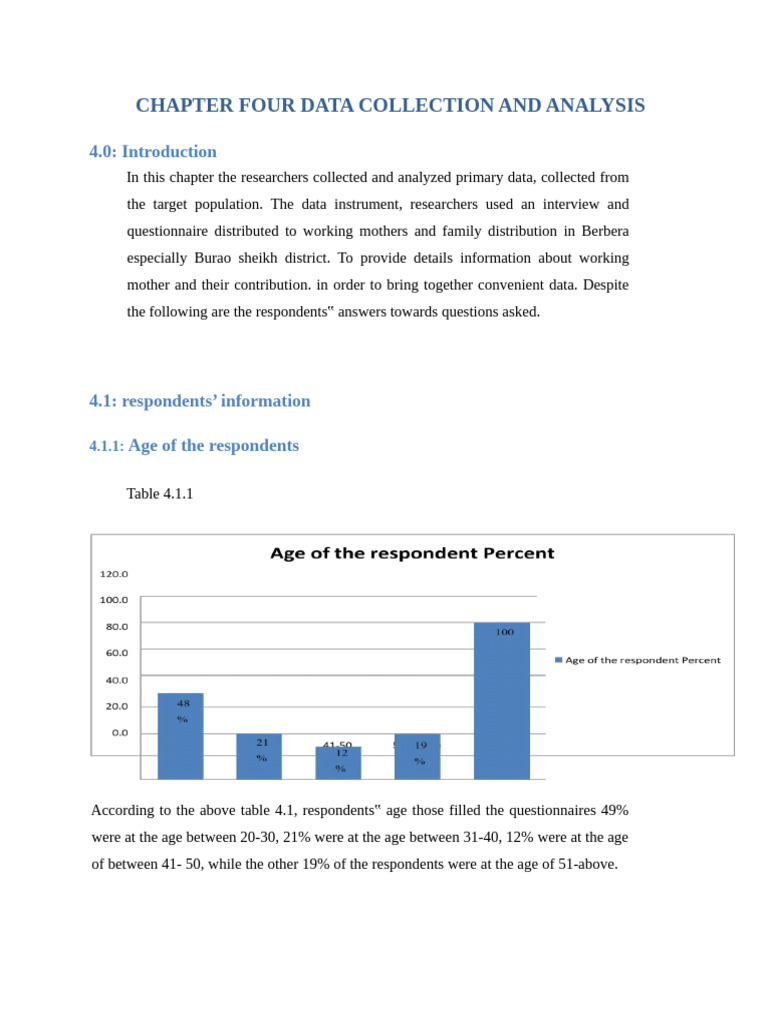 Chaper Four Data Collection and Analysis | PDF | Questionnaire | Economies