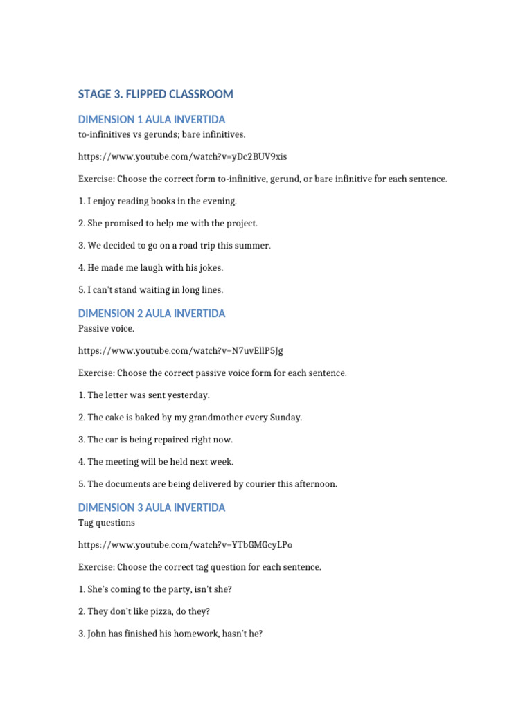 Stage 3 Flipped Classroom Completed Pdf