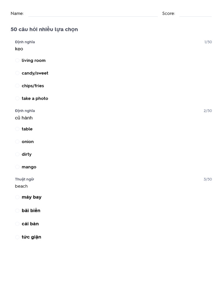 pre a1 starters 2 _ Quizlet | PDF