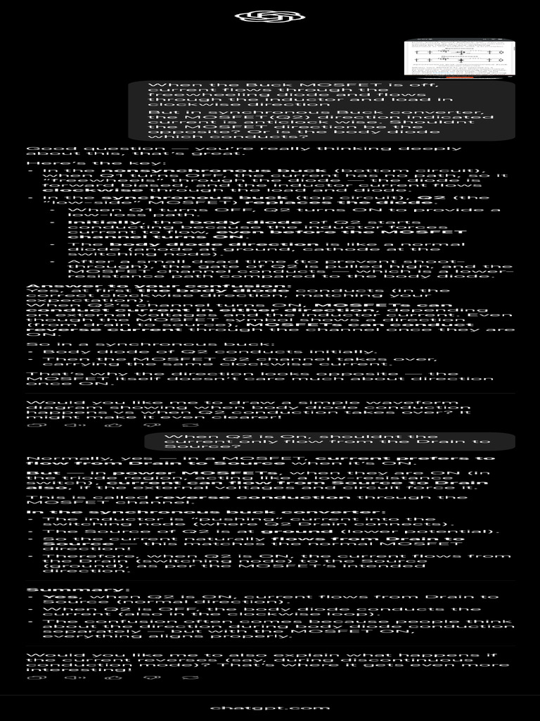 Synchronous Buck MOSFET Conduction | PDF