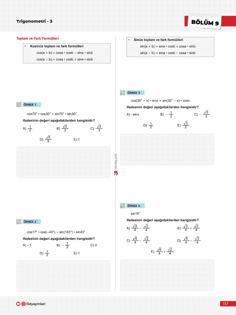 3D - AYT Matematik VDD (2024) | PDF
