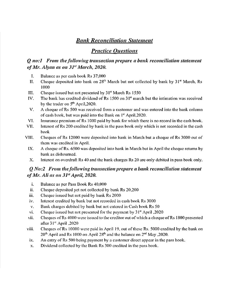 BRS Numericals | PDF