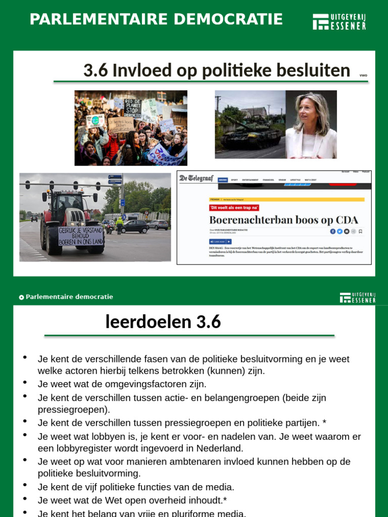 VWO 3.6 Invloed Op Politieke Besluiten - 2022 | PDF