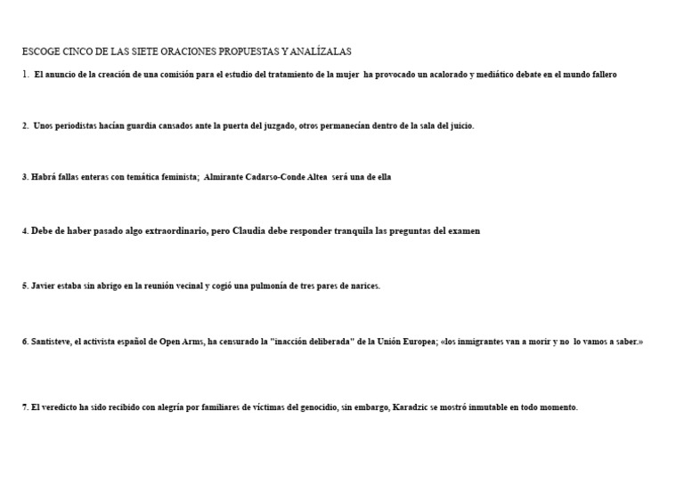 Oraciones Coordinadas 1 | PDF