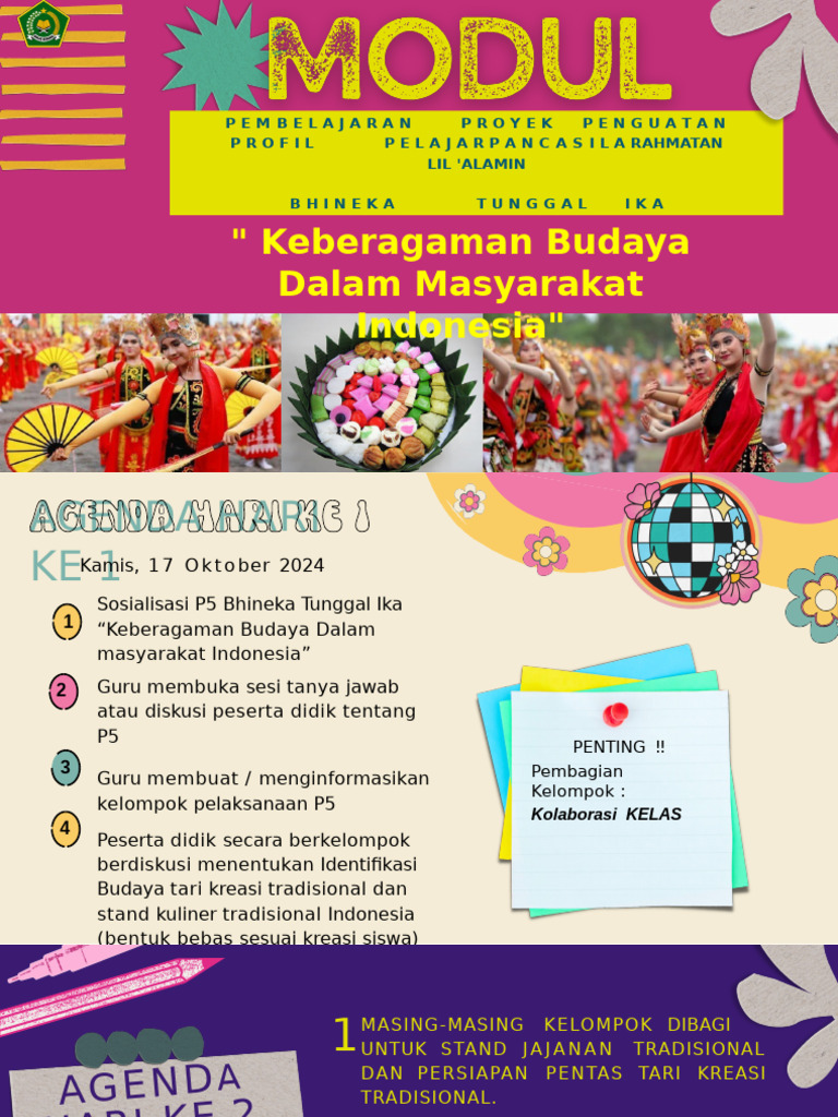 Modul p5 Bhineka Tunggal Ika Pameran Karya | PDF