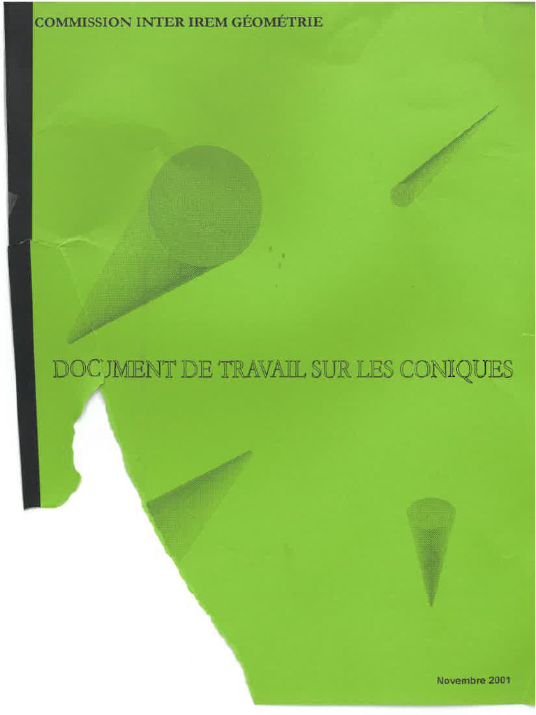 Document de Travail Sur Les Coniques | PDF