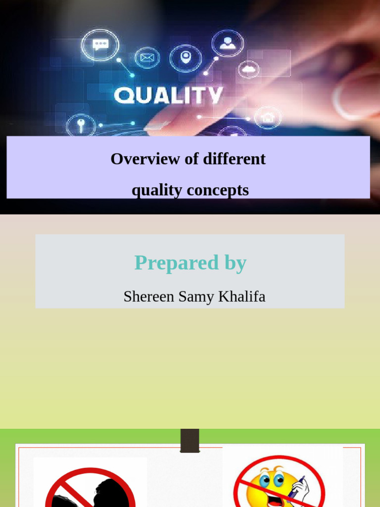 Quality Concepts Presentation | PDF | Patient | Health Care