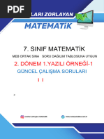 Sinif Sinirlari Zorlayan Matemati̇k 2. Dönem 1. Yazili Örneği̇ - 3 | PDF