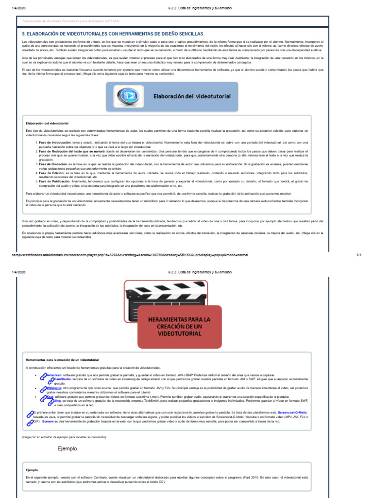 Tema3 - 5. Elaboraci N de Videotutoriales Con Herramientas de Dise o Sencillas | PDF | Software ...