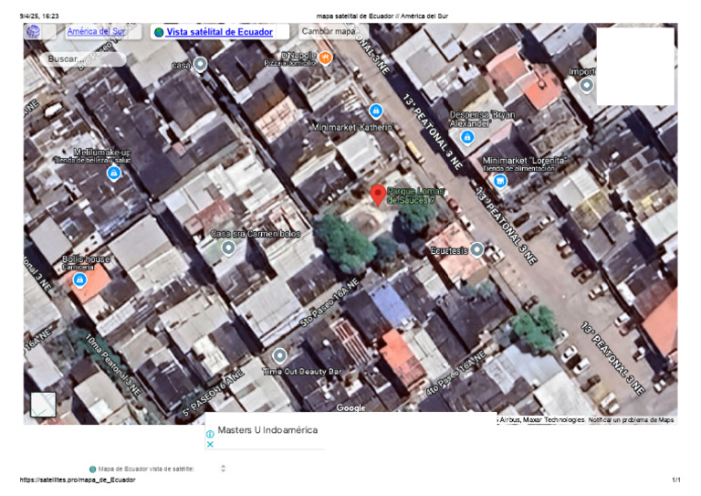 Mapa Satelital de Ecuador - América Del Sur | PDF