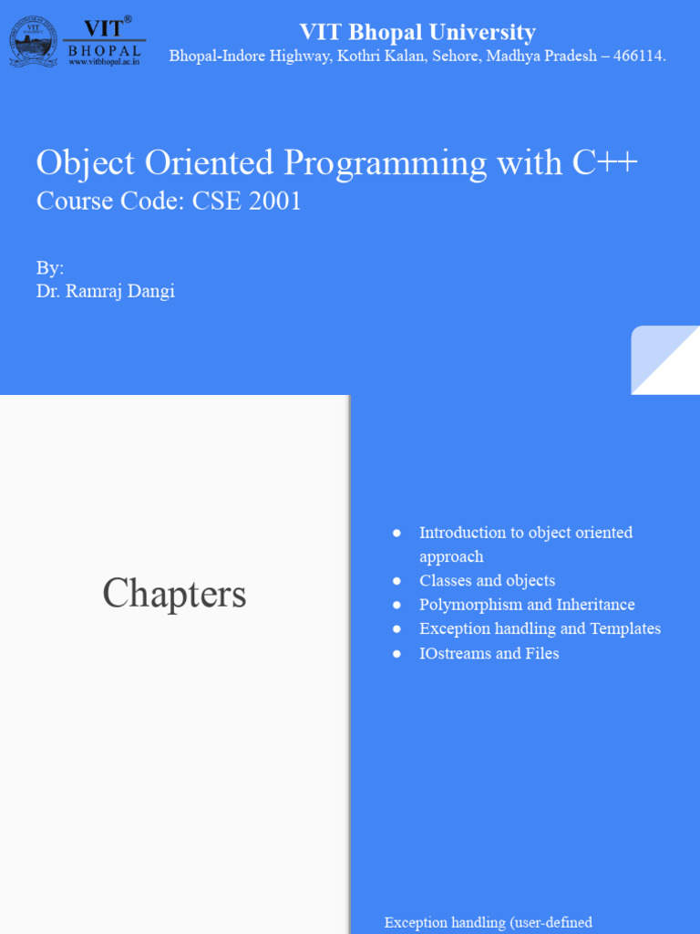 OOPs With C - CSE2001 - Unit 4 - STL | PDF | C++ | Computer Science
