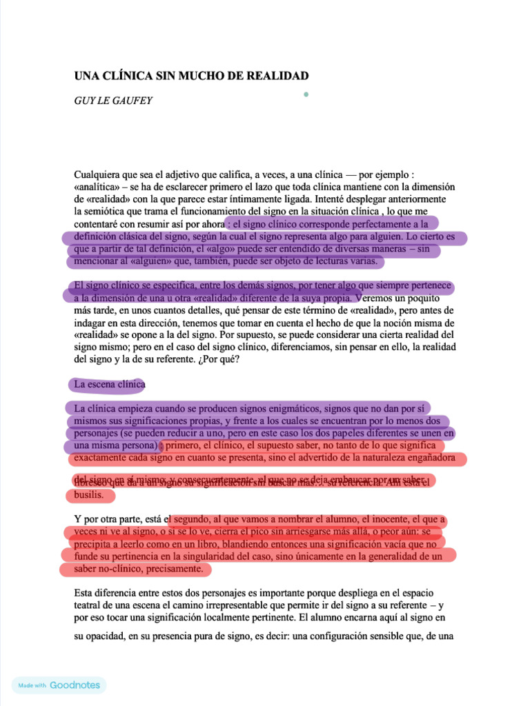 Signos Clínicos y Realidad en la Clínica | PDF | Semiótica | Jacques Lacan