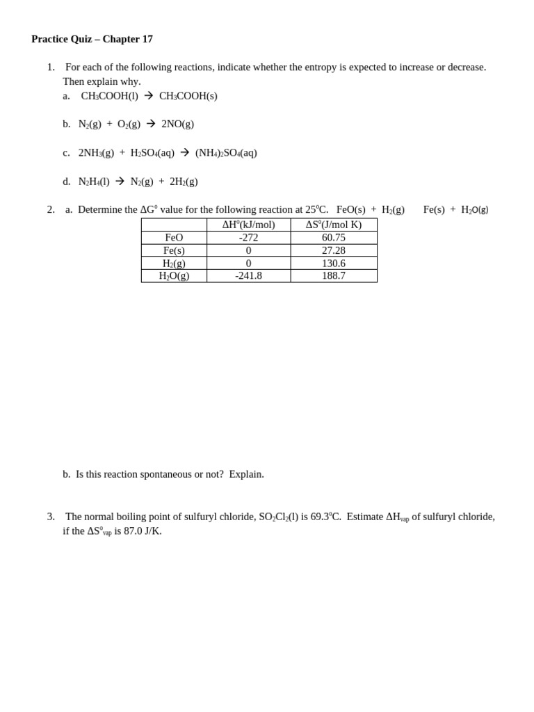 Review Sheet - Chapter 17 | PDF