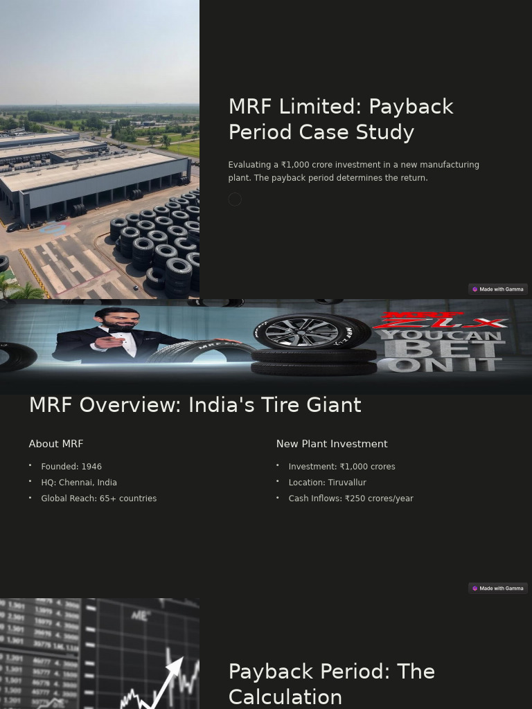 MRF Limited Payback Period Case Study | PDF