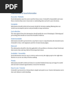 Characteristics of Good Information | PDF | Information | Communication