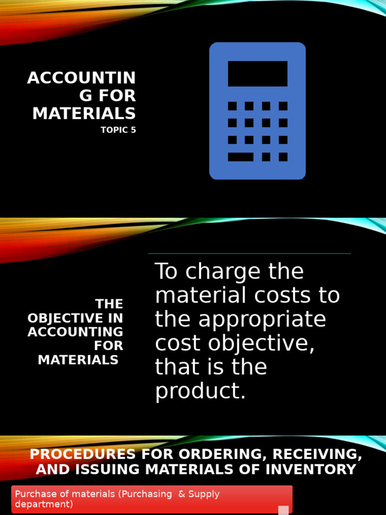 Session 6 - Accounting For Materials | PDF | Inventory | Valuation (Finance)