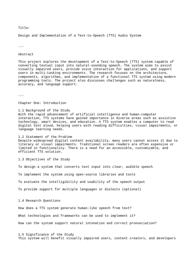 Open Source Text-to-Speech System | PDF | Speech Synthesis | Computing