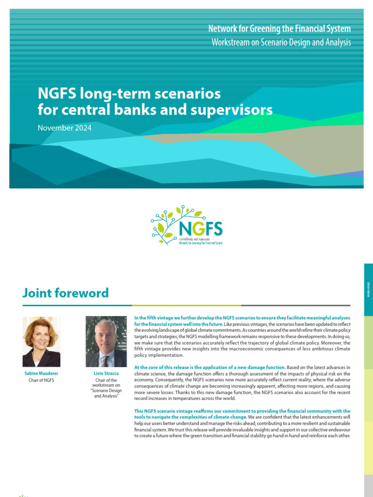 NGFS Scenarios for Central Banks 2024 | PDF | Climate Change | Climate ...