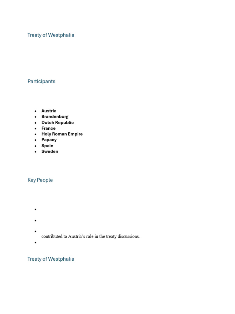 Treaty of Westphalia: 1648 Peace Agreement | PDF | International ...