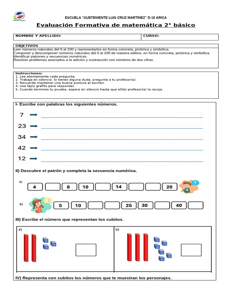 Ev. Formativa 2°B | PDF