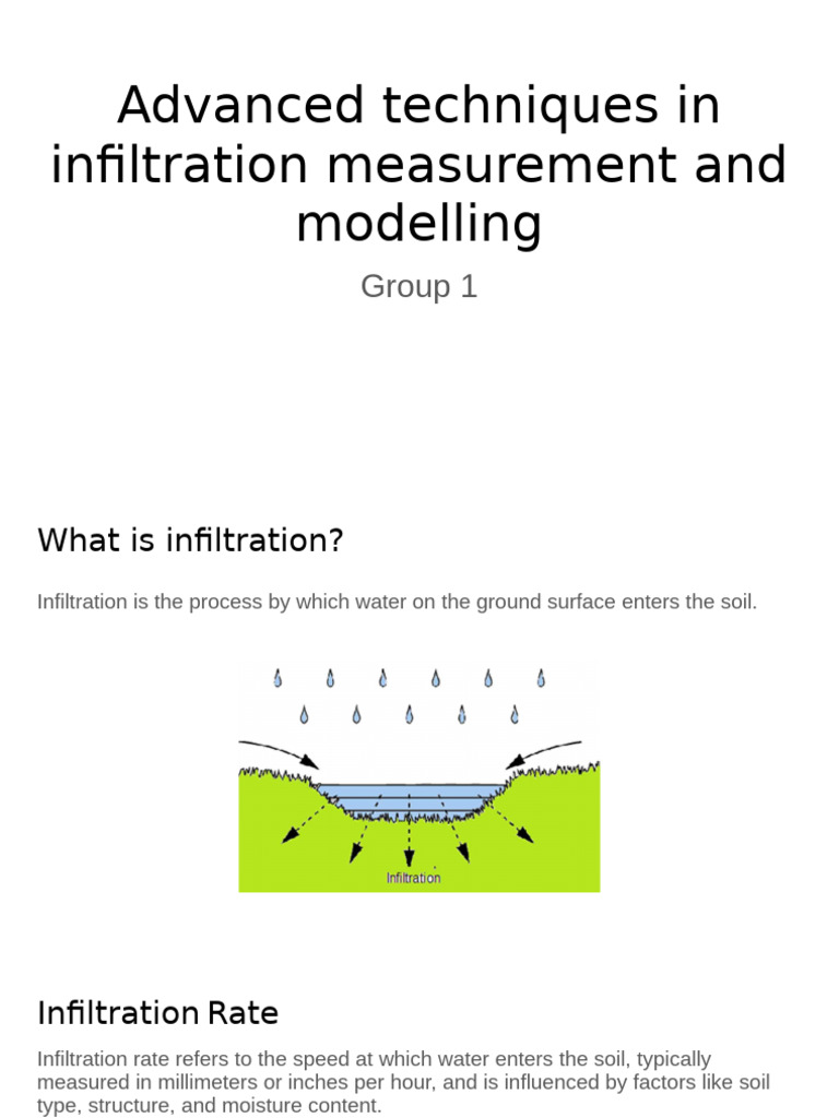 Advanced Techniques in Infiltration Measurement and Modelling | PDF ...